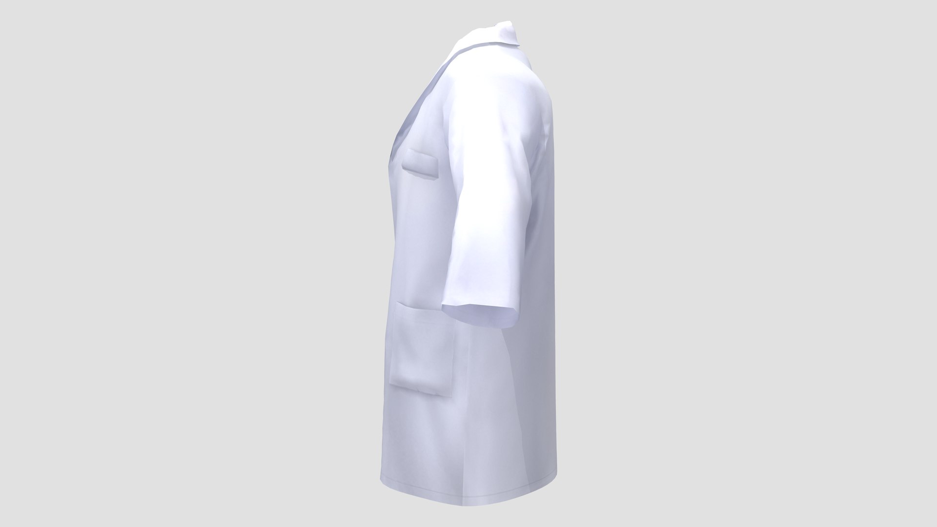 Mens Medical Scrub Top With Lab Coat Outfit 3D Model - TurboSquid 1916597