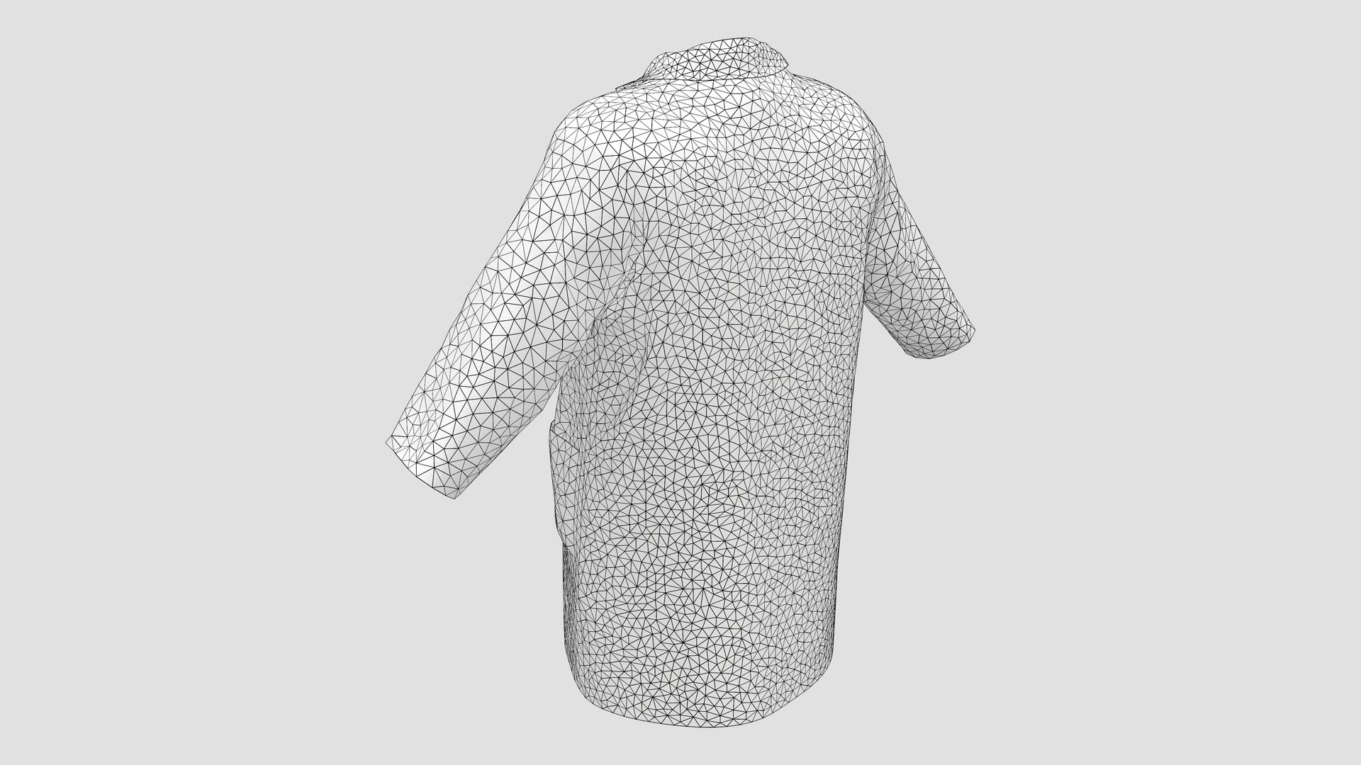 Mens Medical Scrub Top With Lab Coat Outfit 3D Model - TurboSquid 1916597