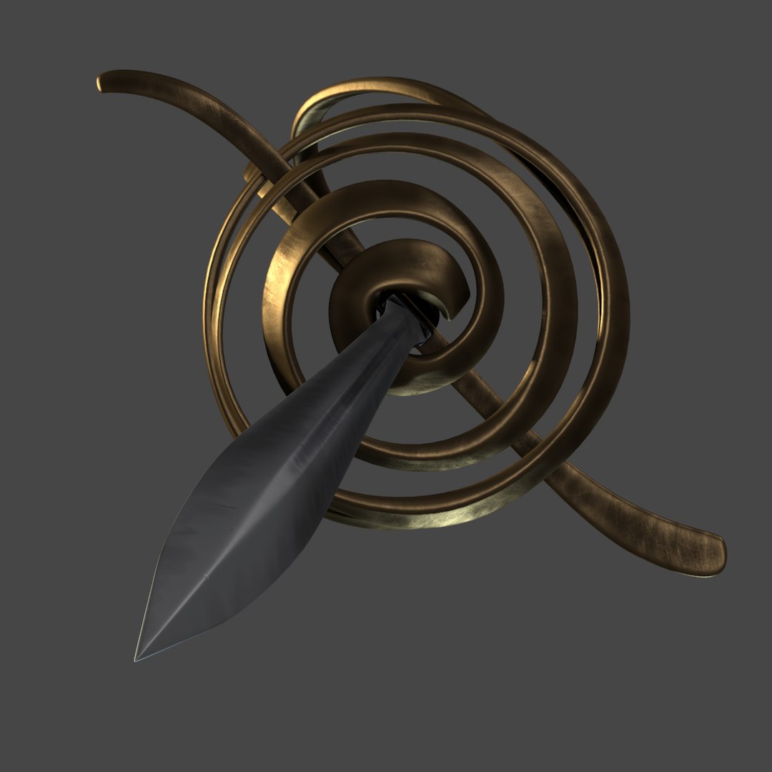 3d Model Sword Rapier Cartoon