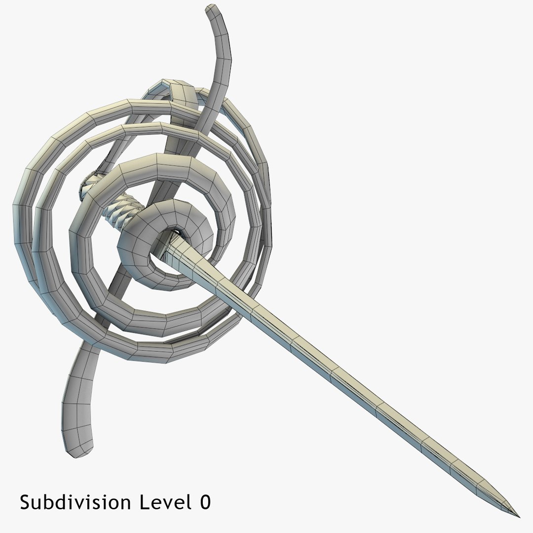 3d Model Sword Rapier Cartoon
