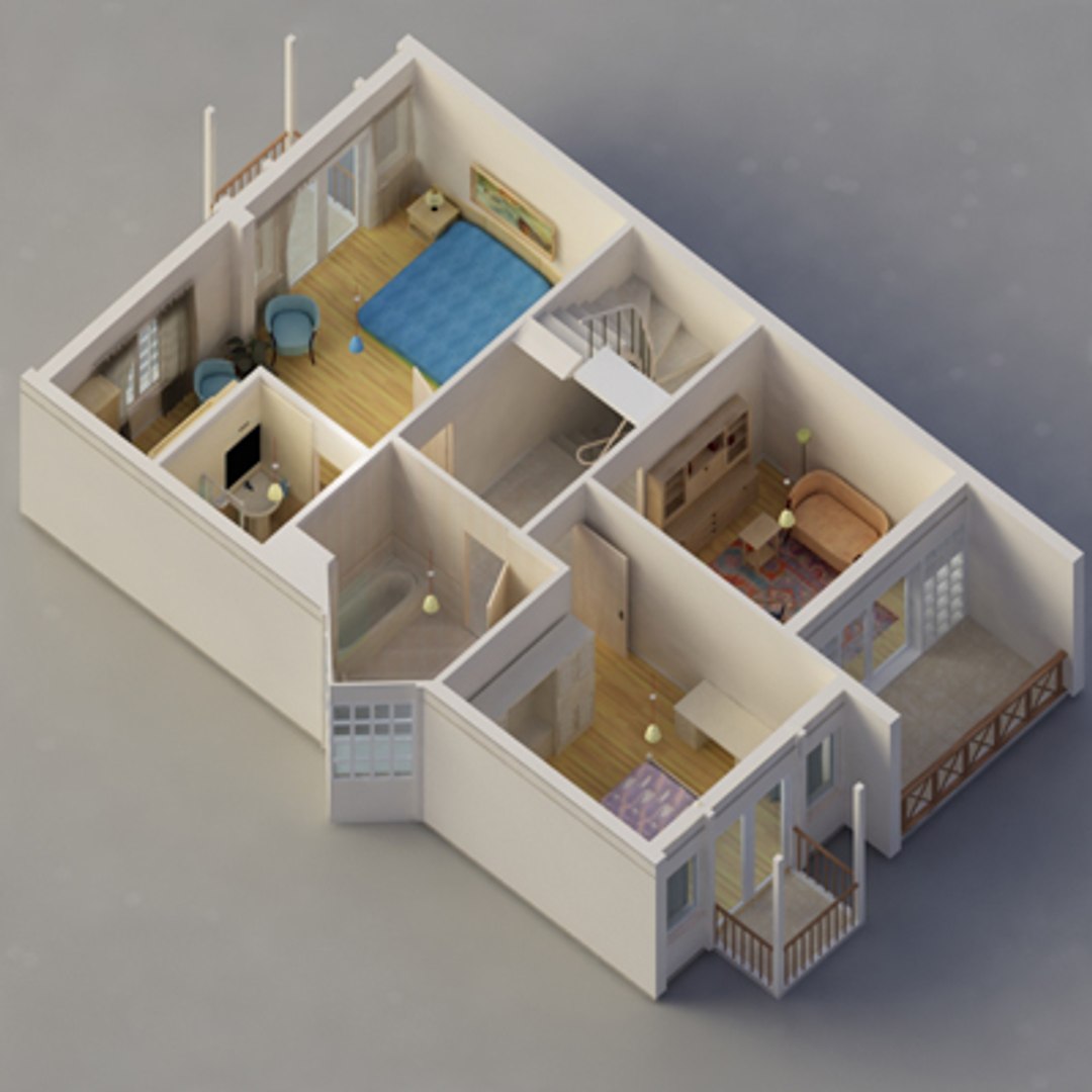 3d House Interior Model