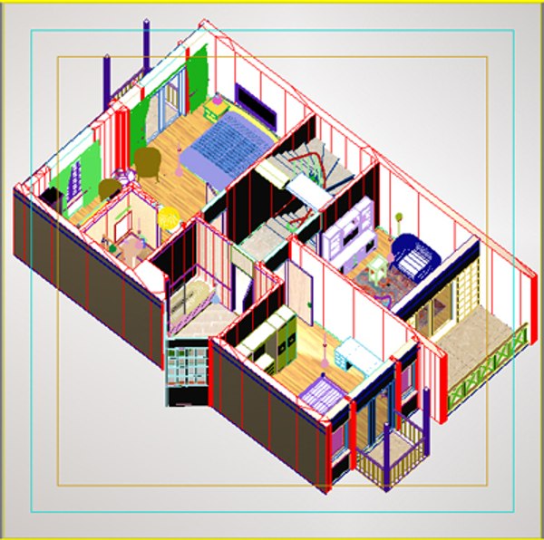3d house interior model