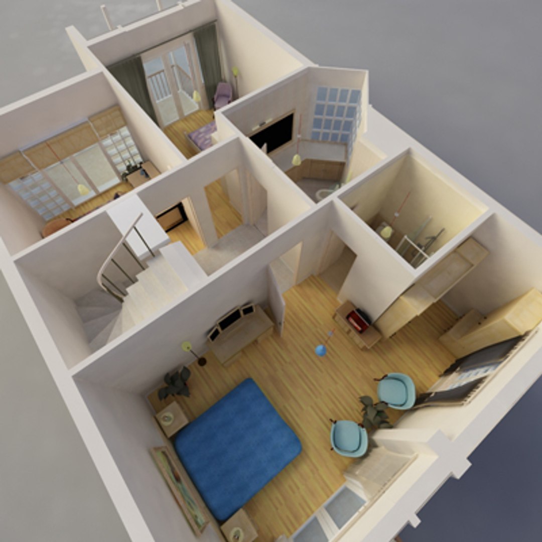 3d House Interior Model