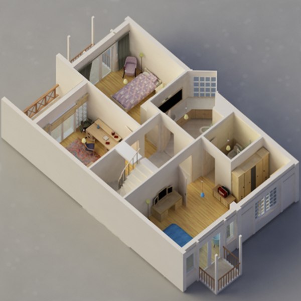 3d house interior model