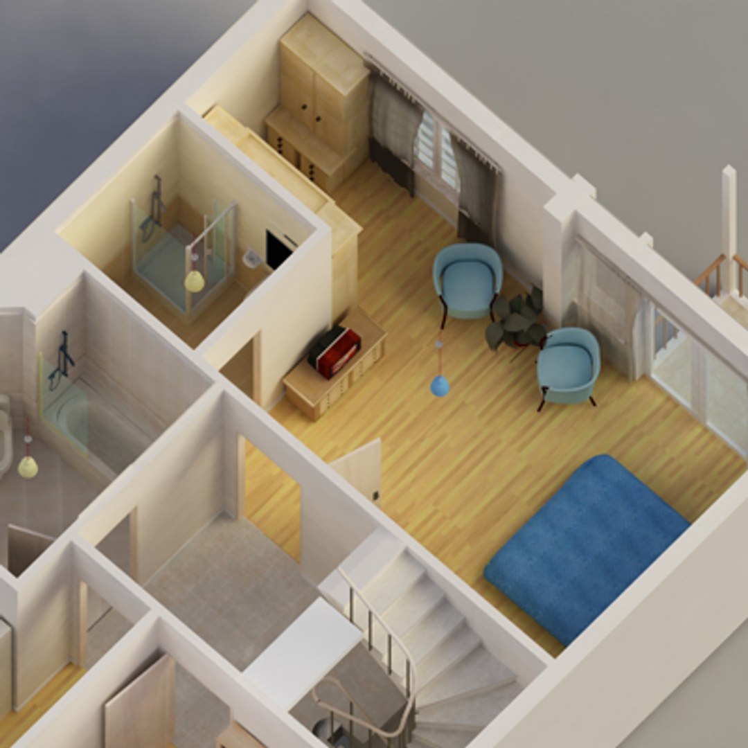 3d House Interior Model