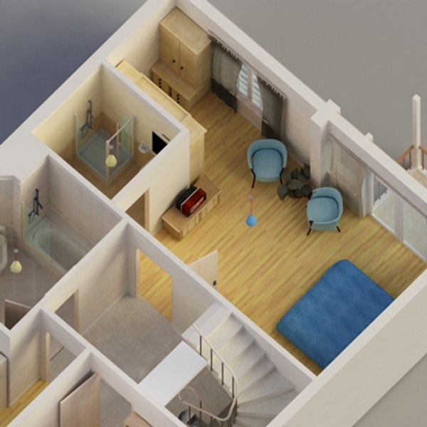 3d house interior model