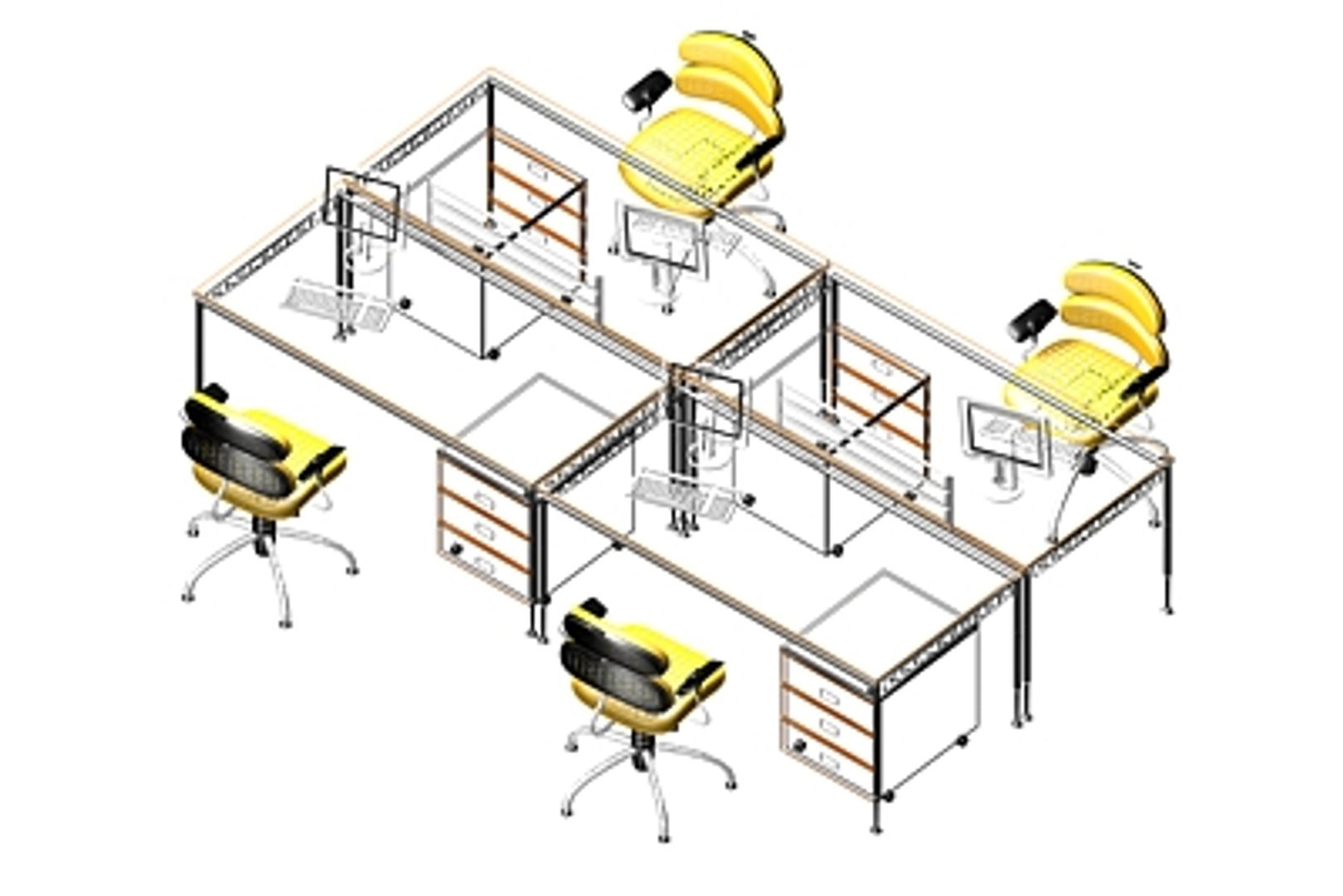 3d Workstation Office Work