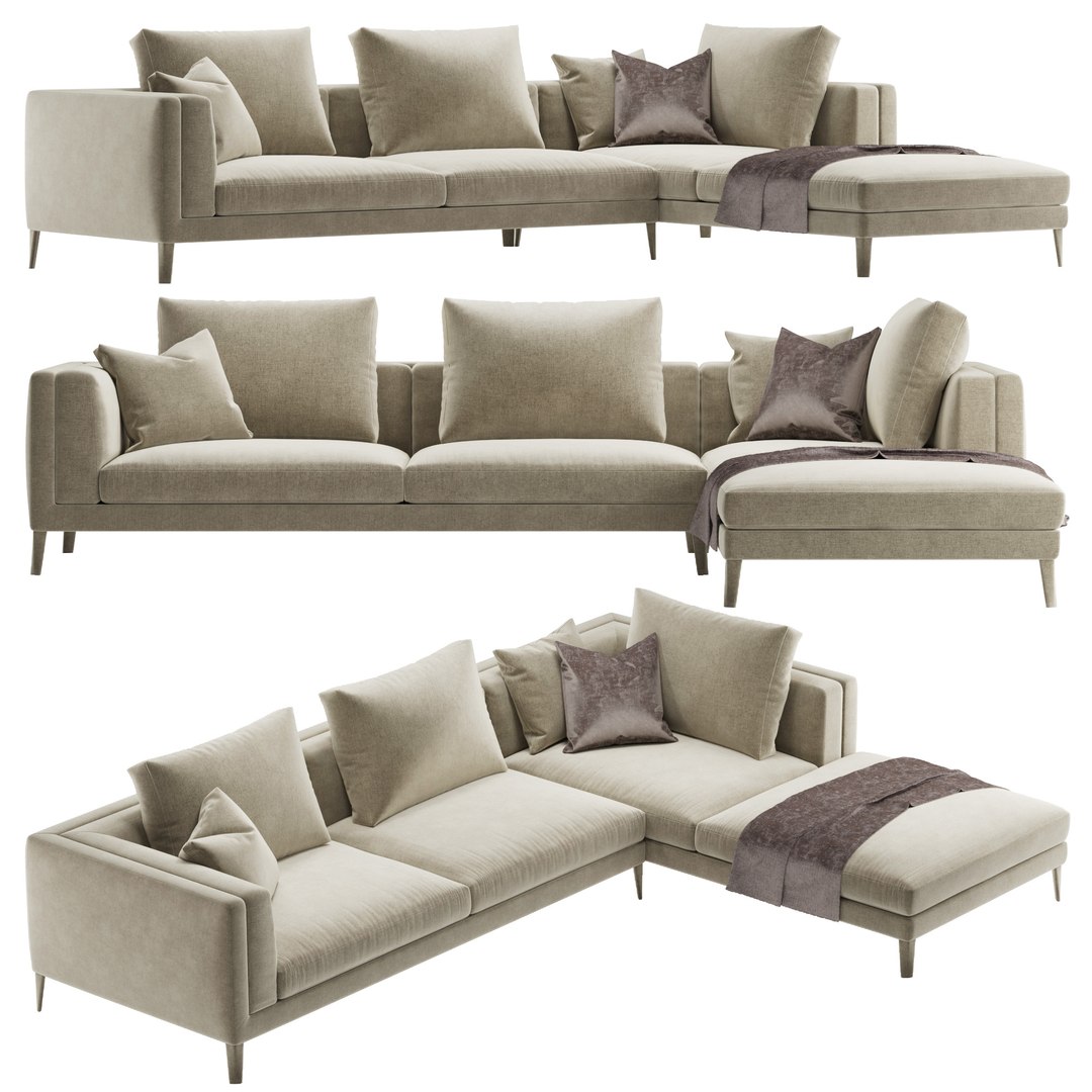 3D model BeB italia Dives sofa - TurboSquid 2125472