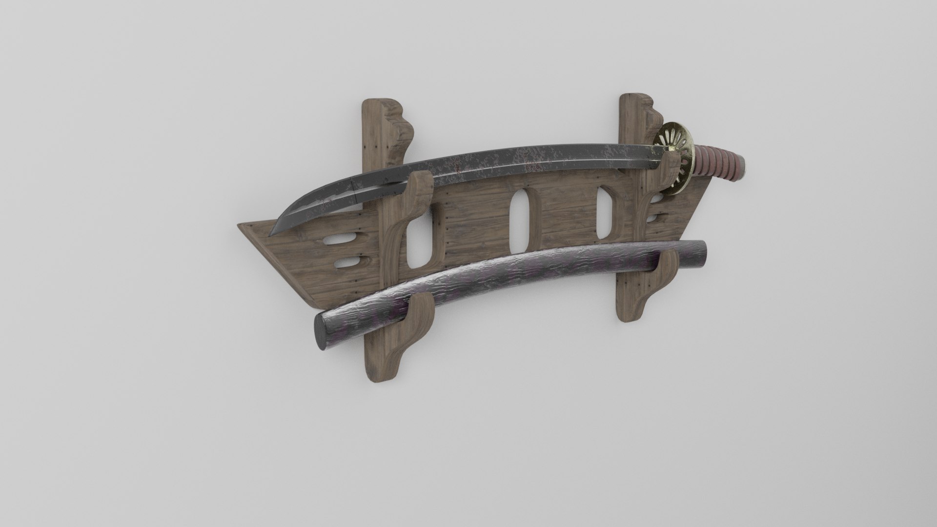 Rusted katana model - TurboSquid 1596202