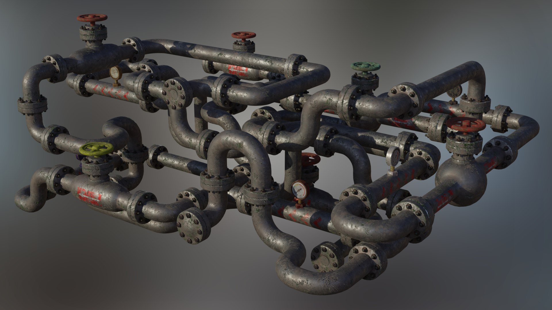Industrial Pipes Asset Pack 3D Model - TurboSquid 1807254