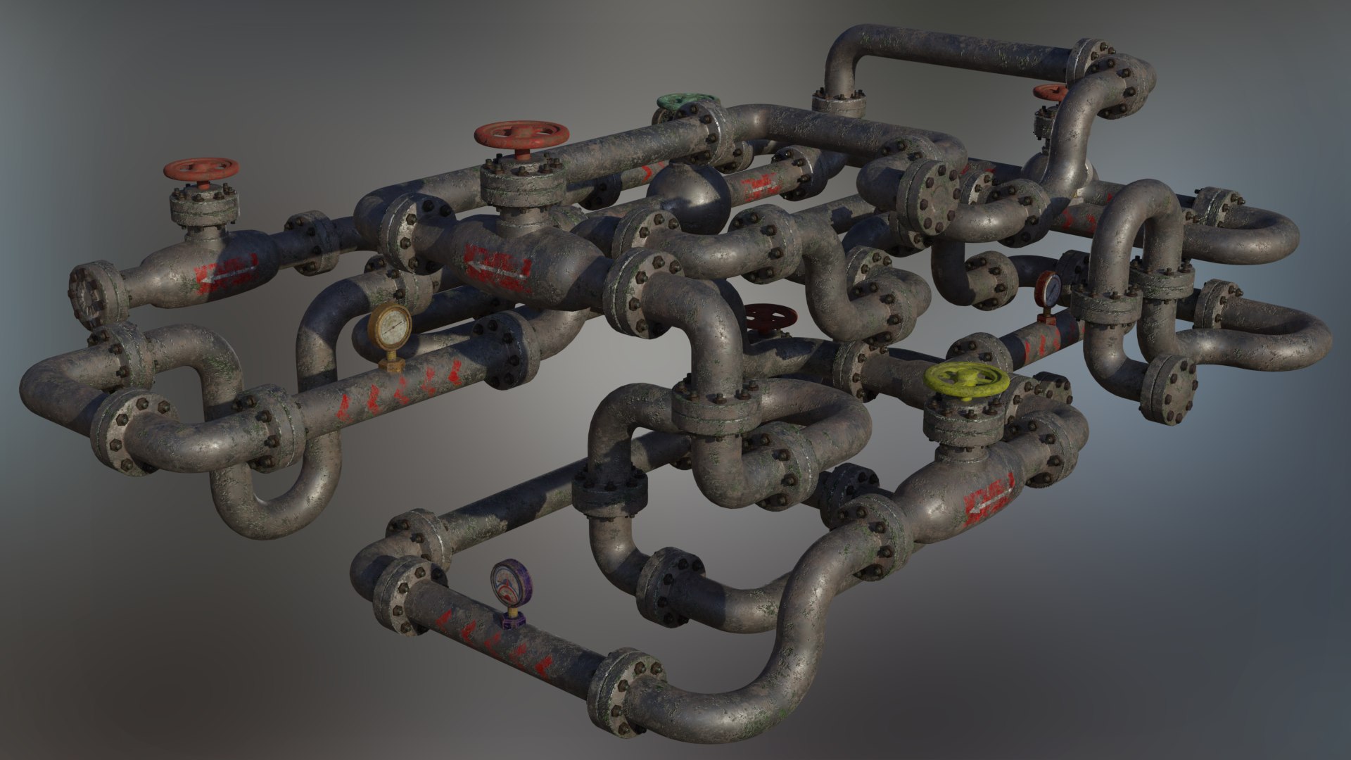 Industrial Pipes Asset Pack 3D Model - TurboSquid 1807254