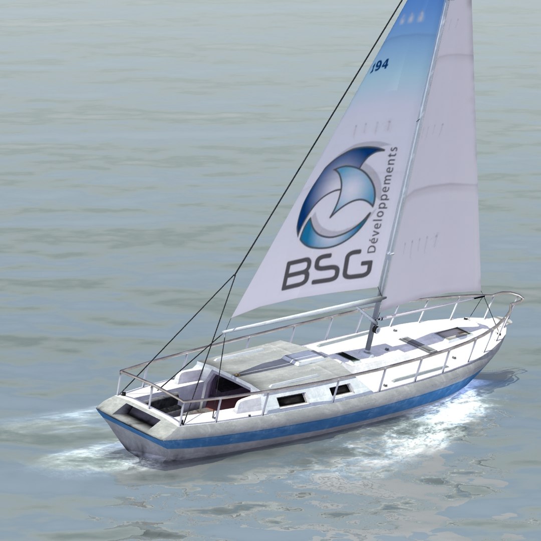 3ds Max Racing Yacht