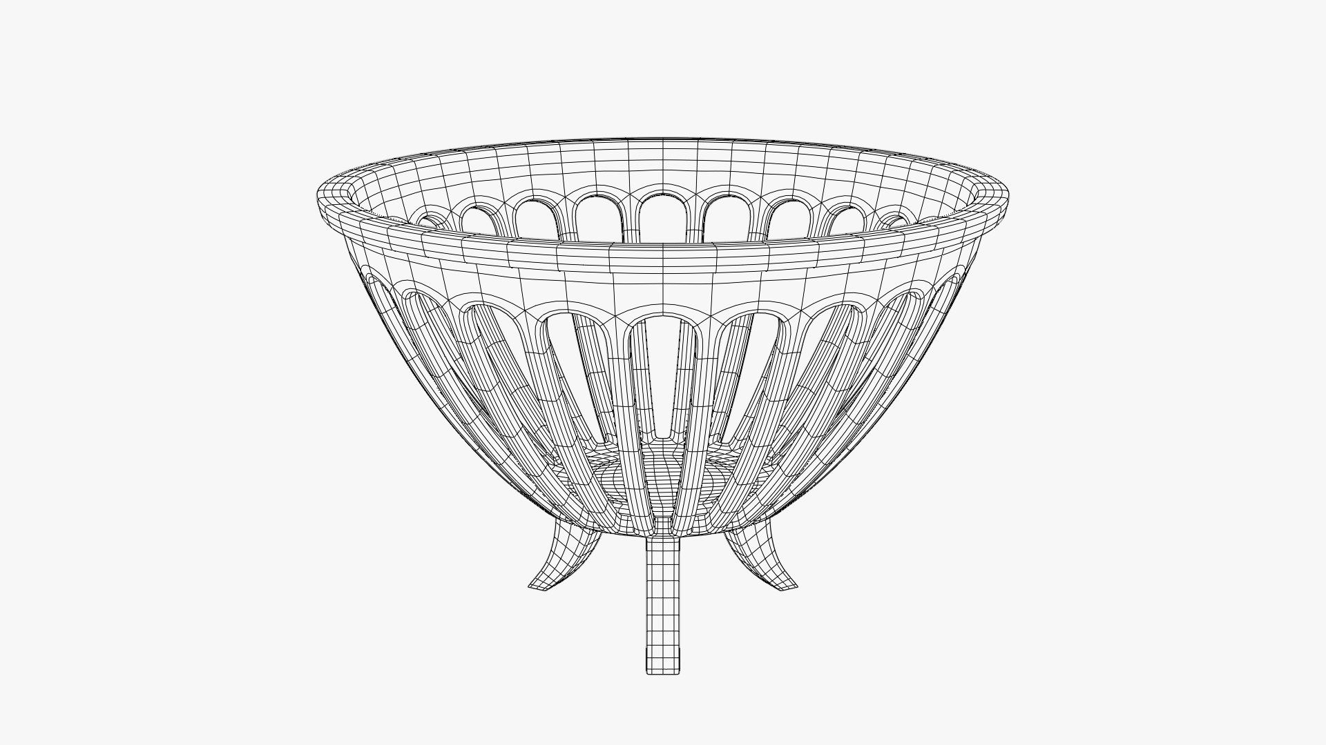 3D Model Cast Iron Fire Brazier - TurboSquid 2353192