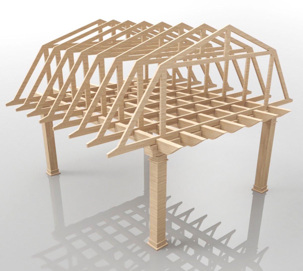 3D Wood Roof Collections Model - TurboSquid 1831291