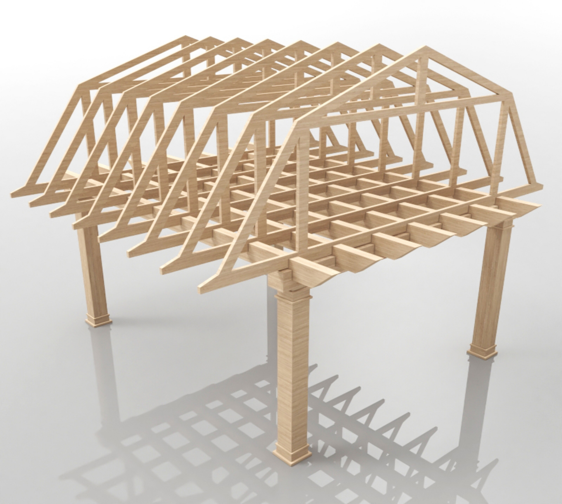 3D Wood Roof Collections model - TurboSquid 1831291