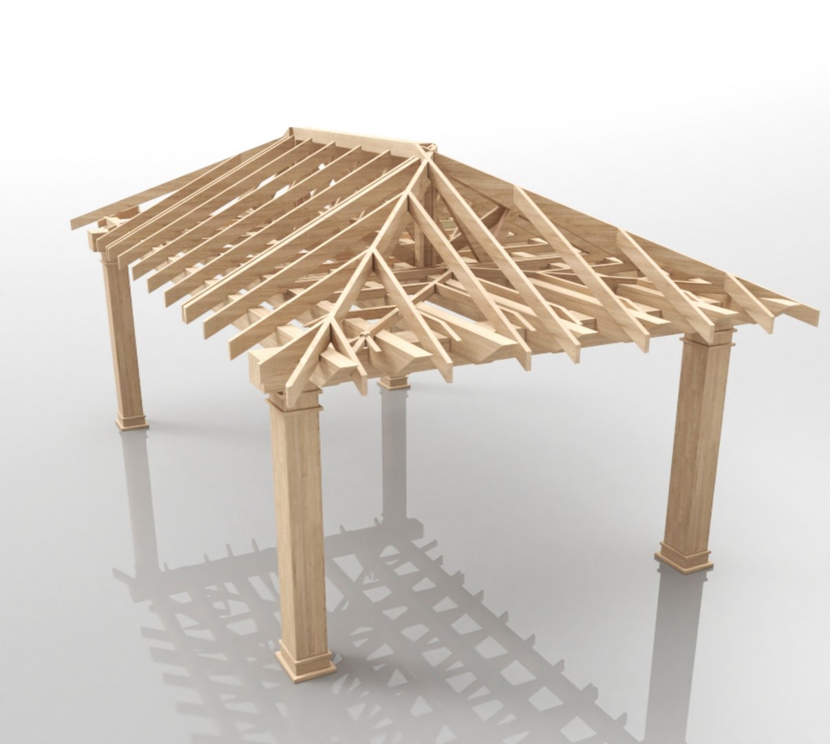 3D Wood Roof Collections Model - TurboSquid 1831291
