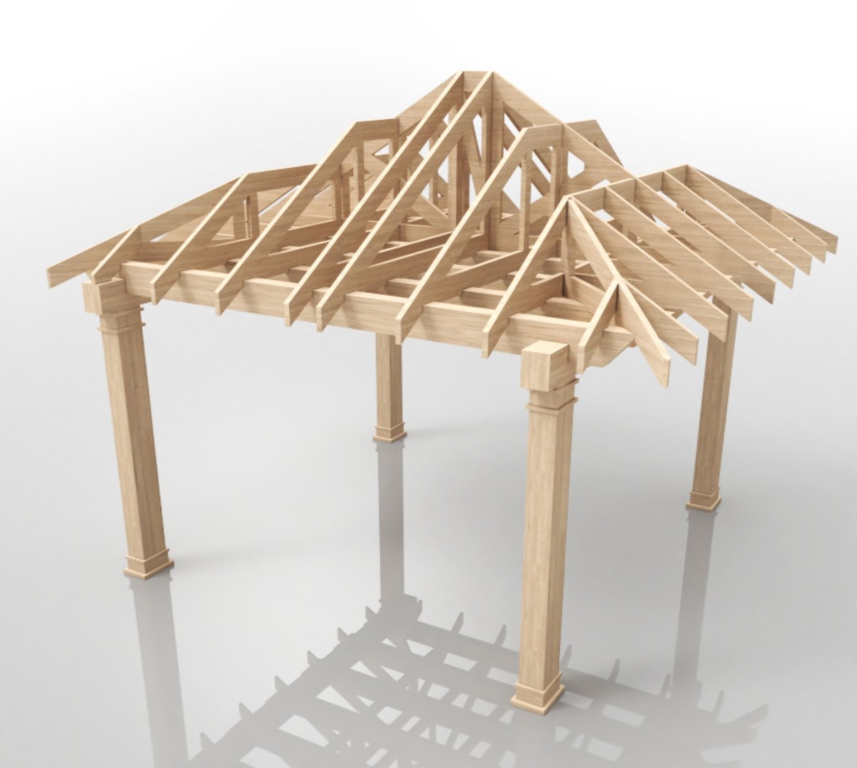 3D Wood Roof Collections Model - TurboSquid 1831291