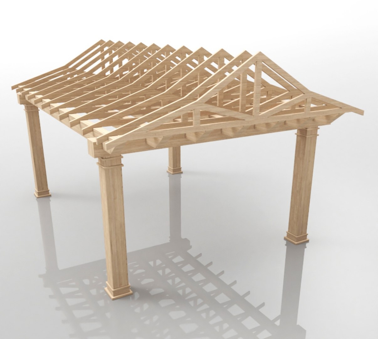 3D Wood Roof Collections Model - TurboSquid 1831291