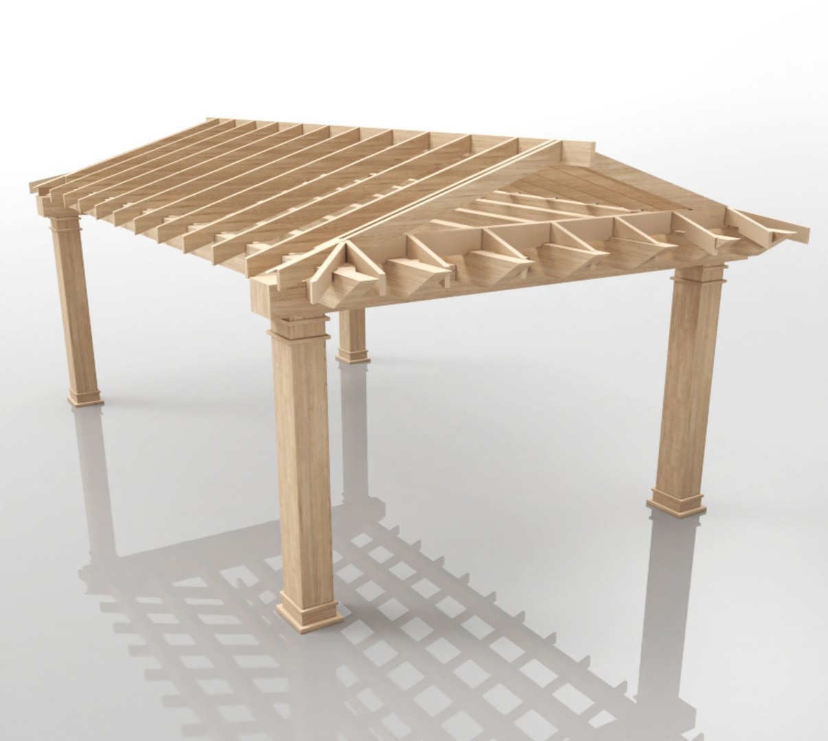 3D Wood Roof Collections Model - TurboSquid 1831291
