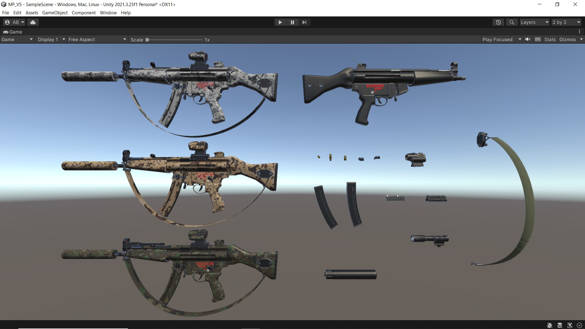 MP5 Submachine Gun Fps - Tps 3D Model - TurboSquid 2404030