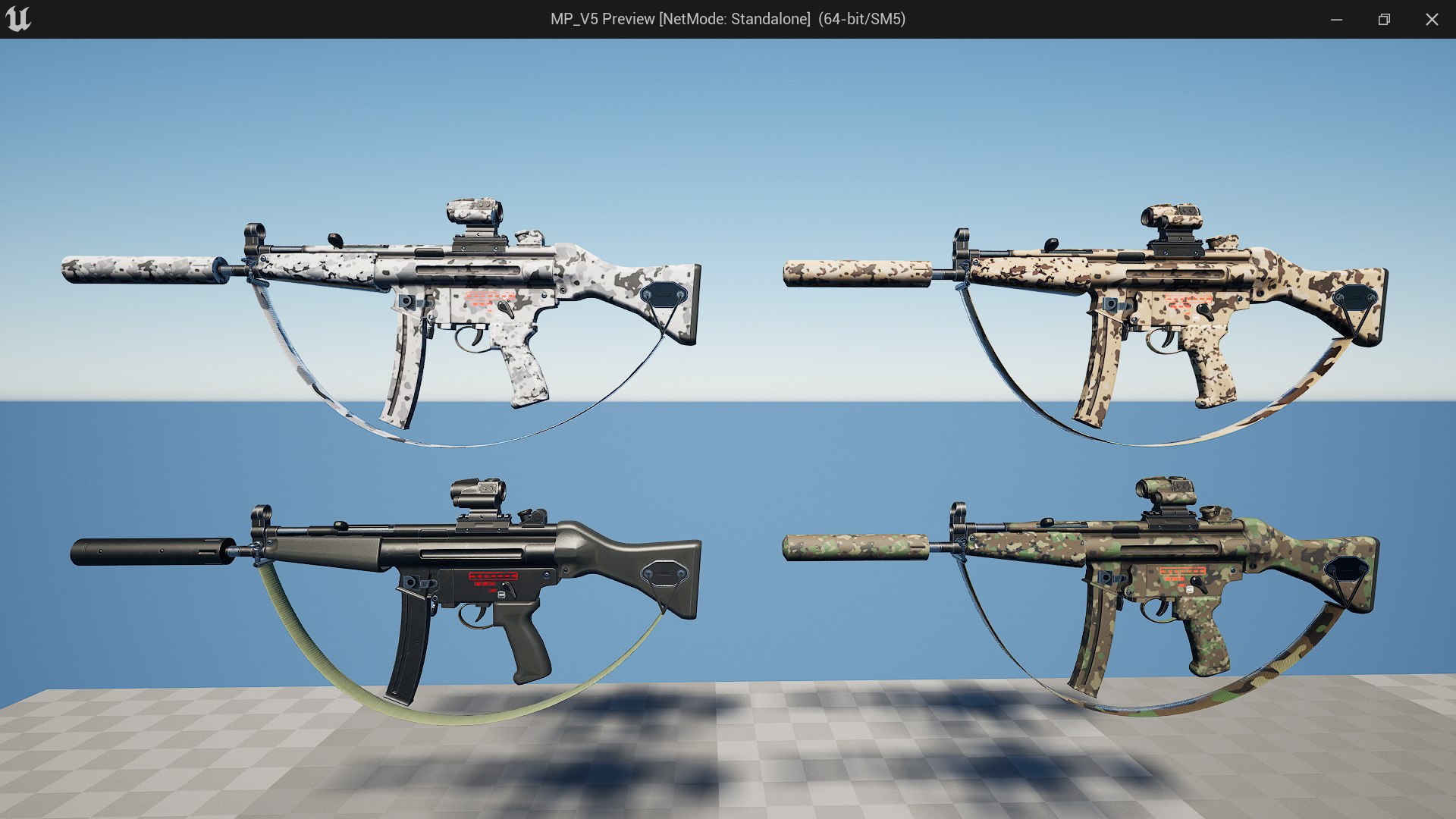 MP5 Submachine Gun Fps - Tps 3D Model - TurboSquid 2404030