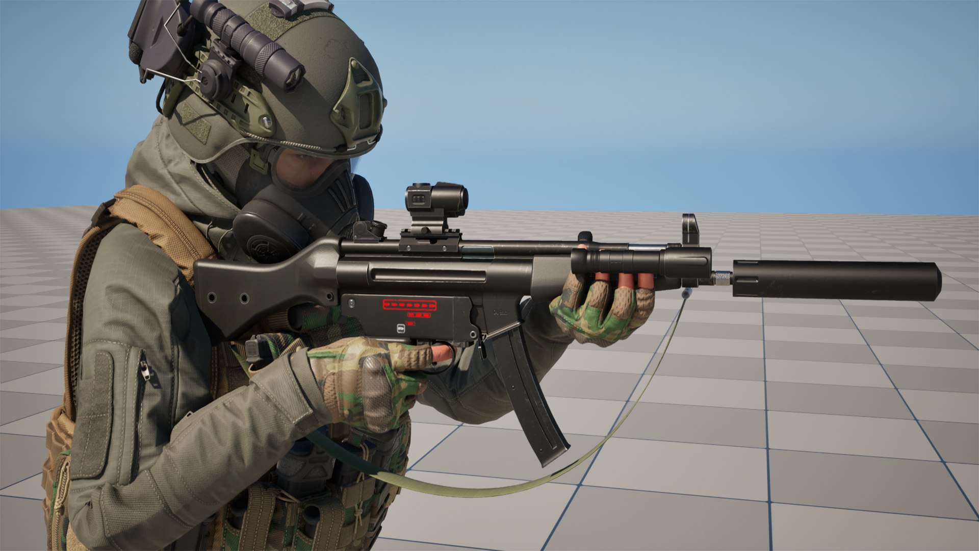 MP5 Submachine Gun Fps - Tps 3D Model - TurboSquid 2404030