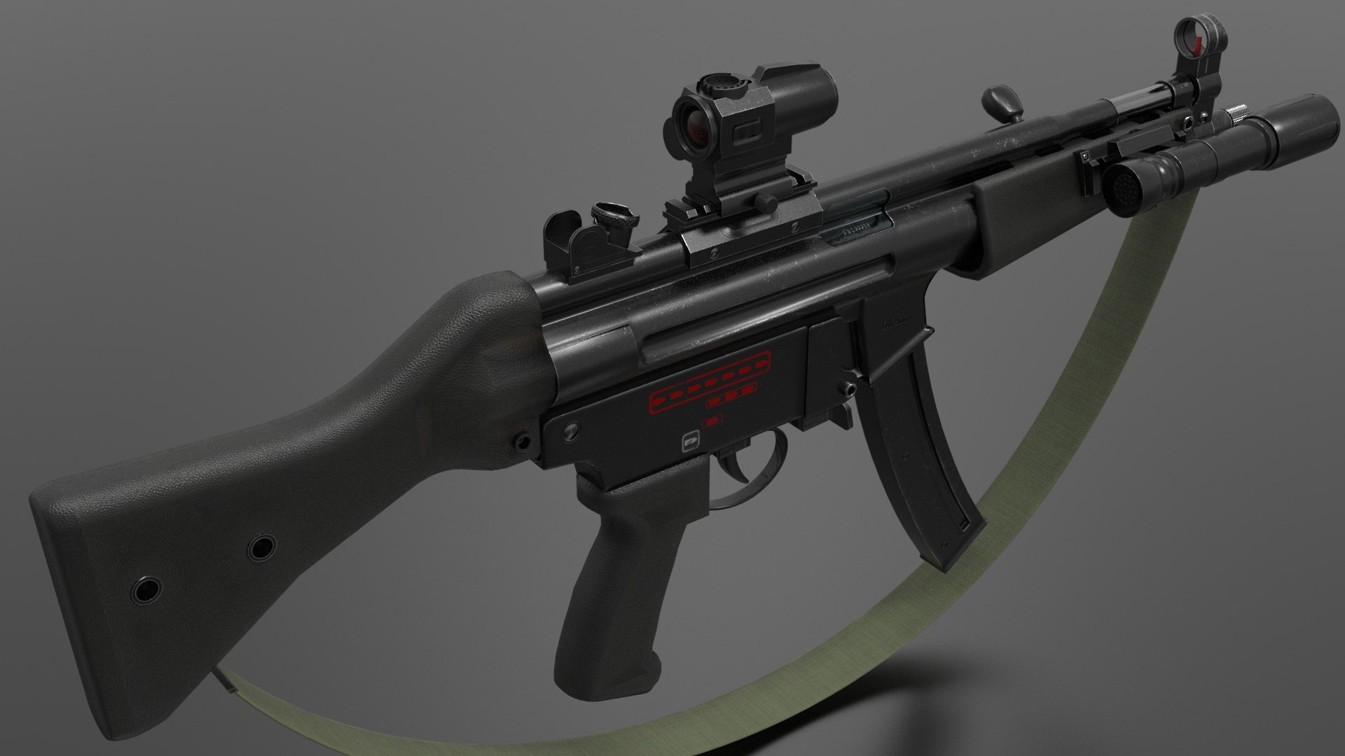 MP5 Submachine Gun Fps - Tps 3D Model - TurboSquid 2404030