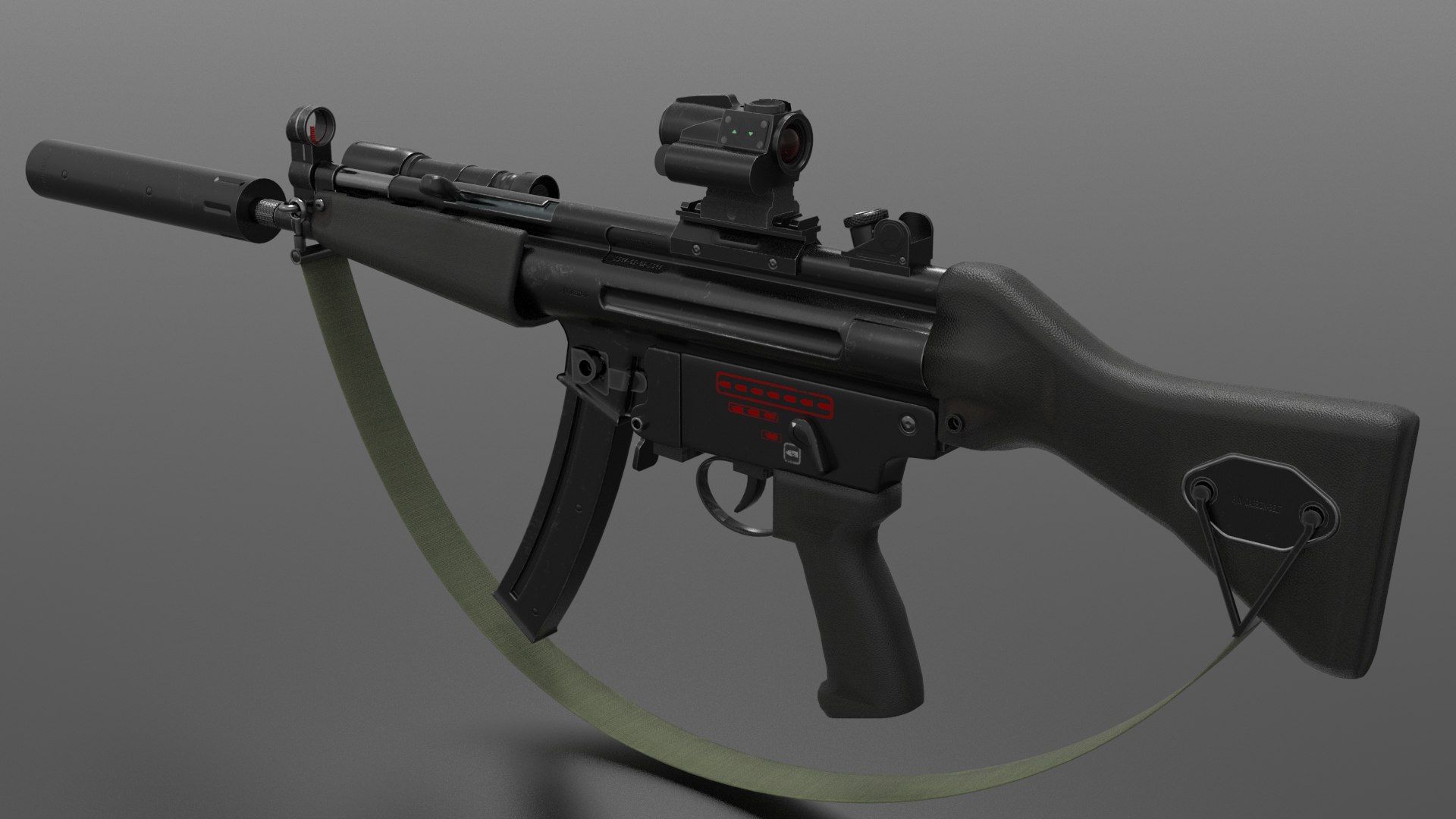 MP5 Submachine Gun Fps - Tps 3D Model - TurboSquid 2404030