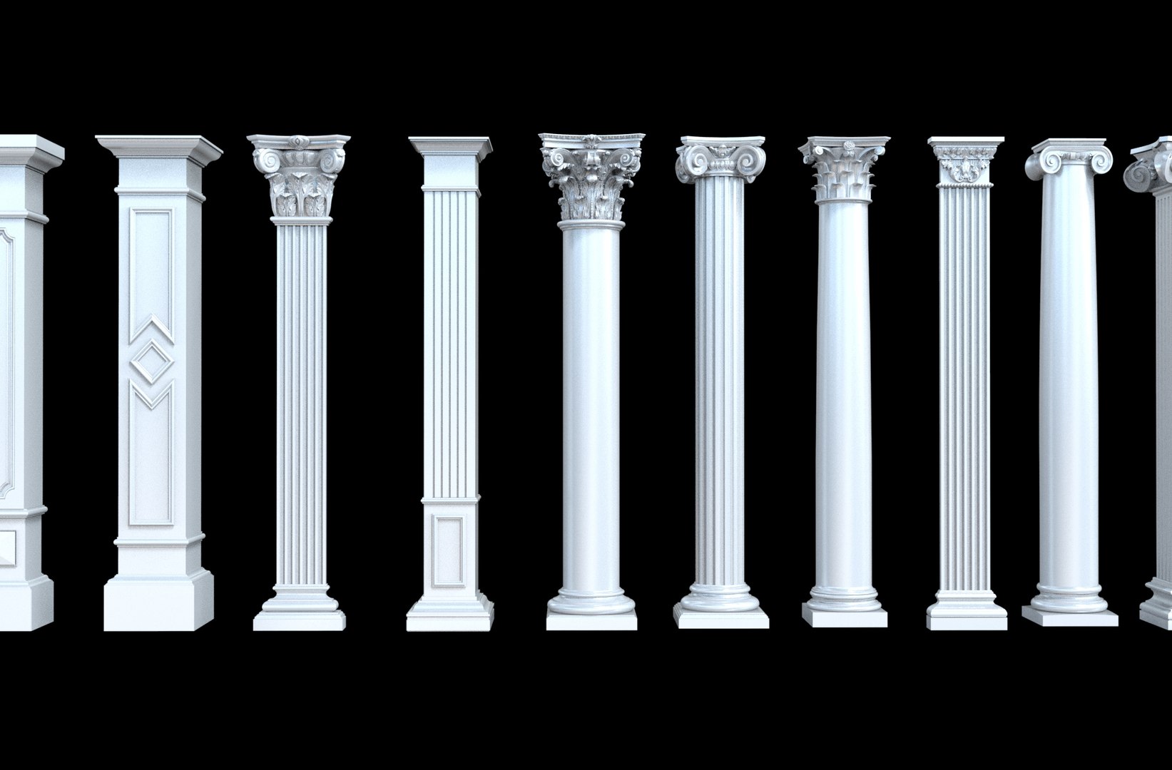 Classical Columns Pillar Decorate 3d Model 3D - TurboSquid 2130754