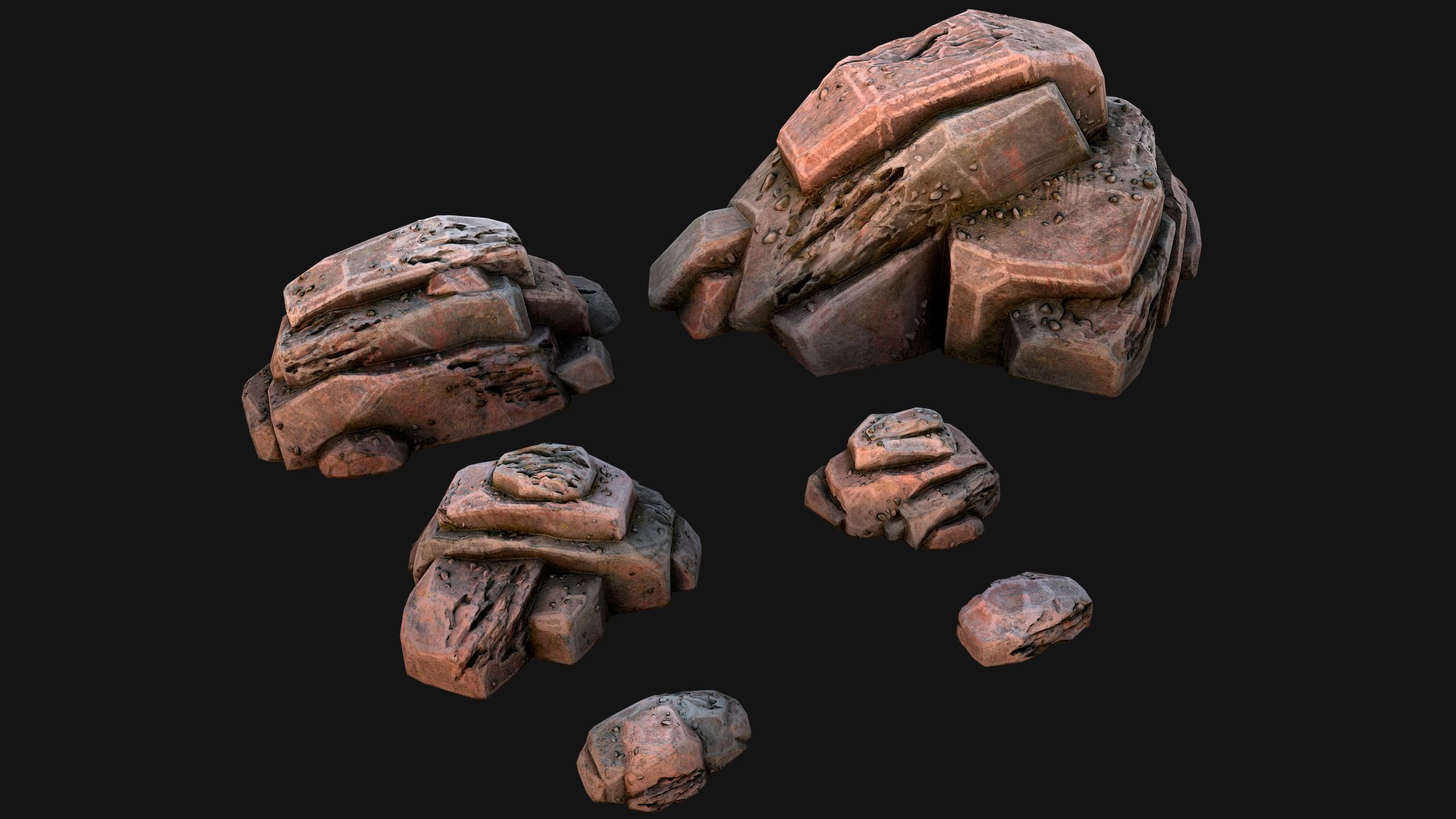 Rocks Stones Pebble Environment For Mine 3D Model - TurboSquid 2280029