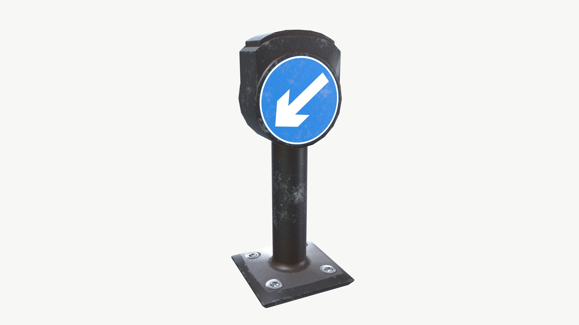 Blue Arrow Q-sign 3D Model - TurboSquid 2261032
