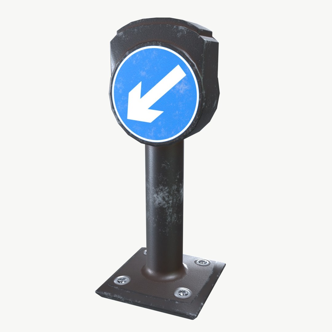 Blue Arrow Q-sign 3D Model - TurboSquid 2261032