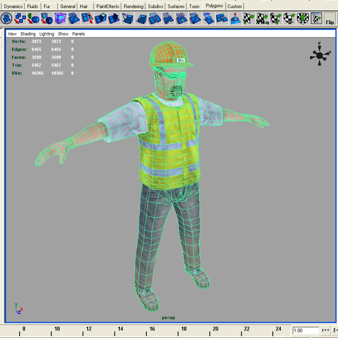 Construction Workman Work 3d Max
