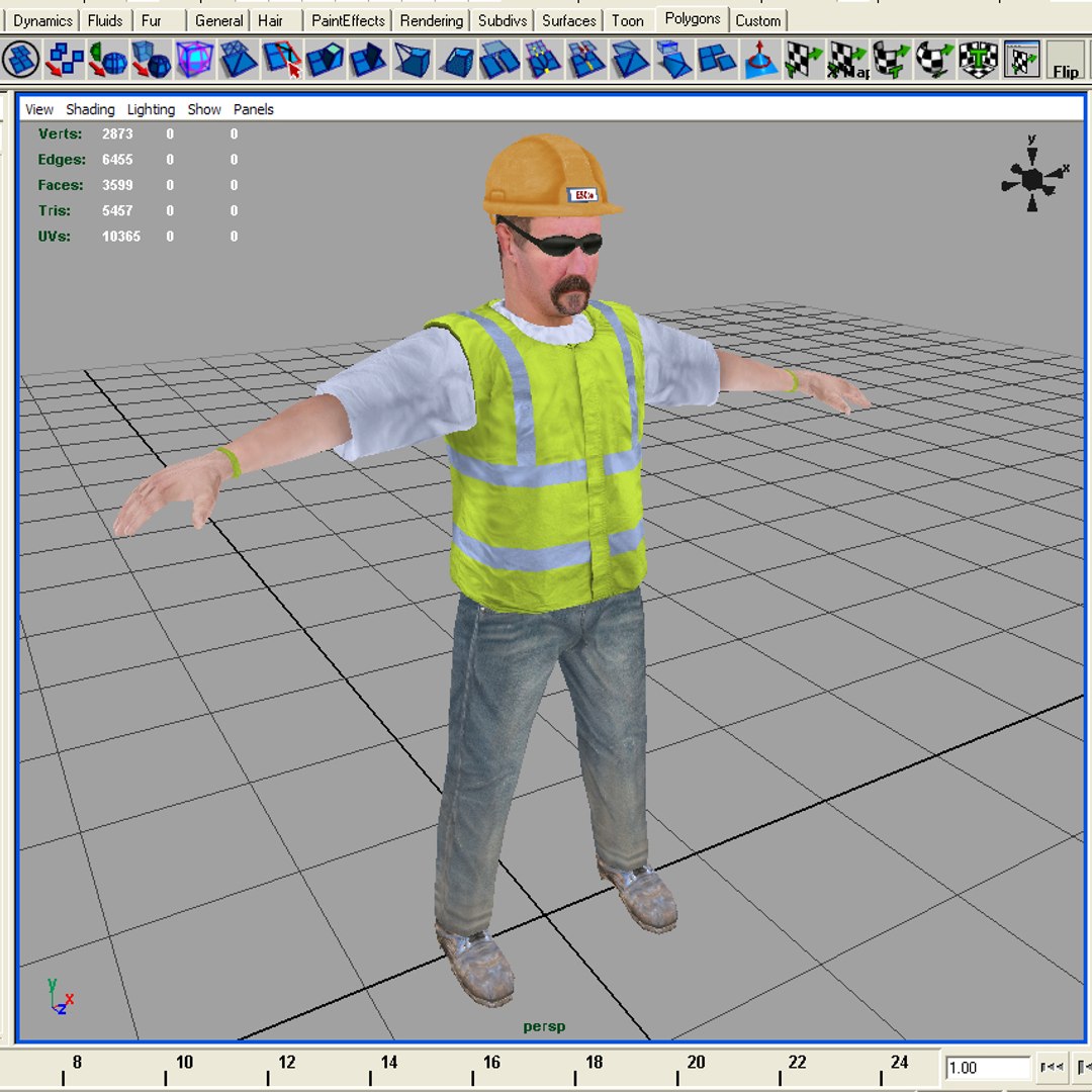 Construction Workman Work 3d Max