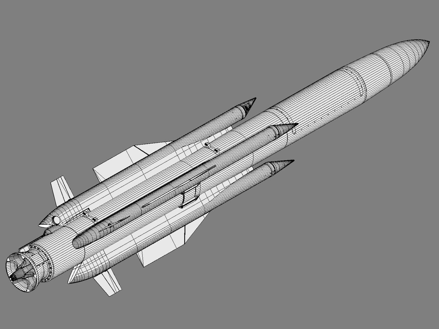 kh-31 family missile 3d max