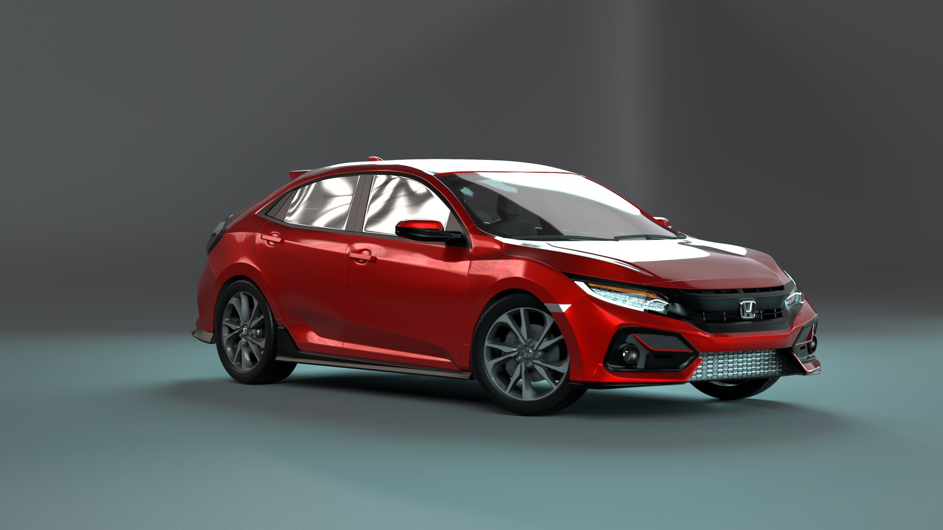 Honda Civic 2018 Hatchback Model - TurboSquid 1927698