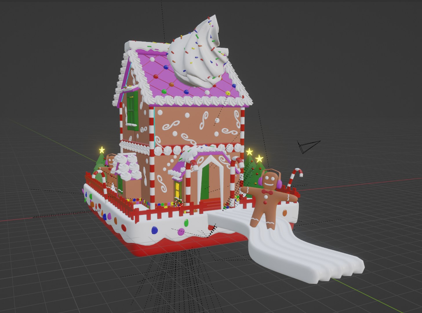 3D Model Stylized Christmas House Made Of Sweet 3D Model - TurboSquid ...