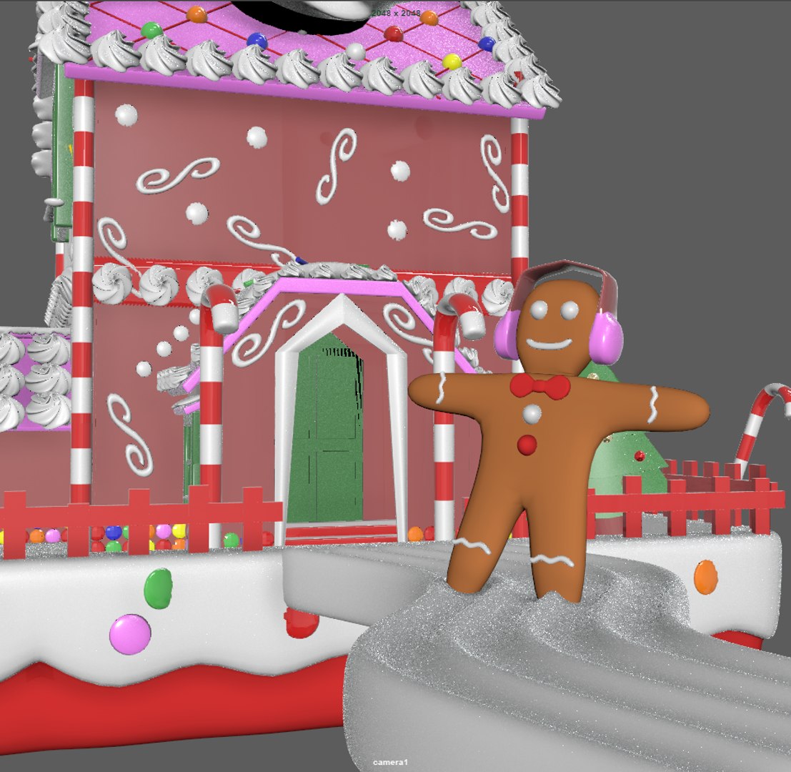 3D Model Stylized Christmas House Made Of Sweet 3D Model - TurboSquid ...