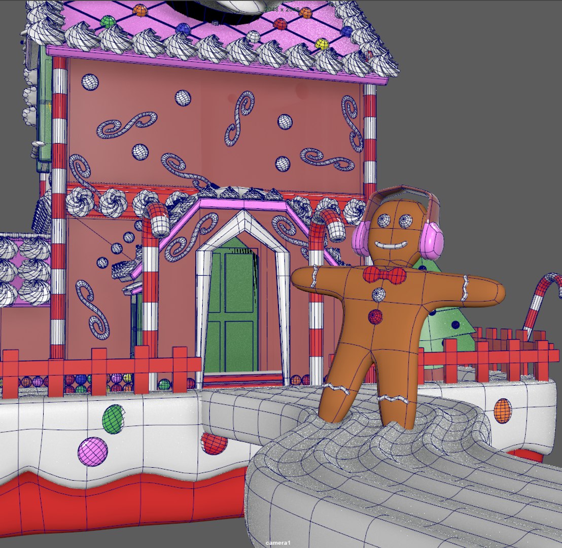 3D Model Stylized Christmas House Made Of Sweet 3D Model - TurboSquid ...