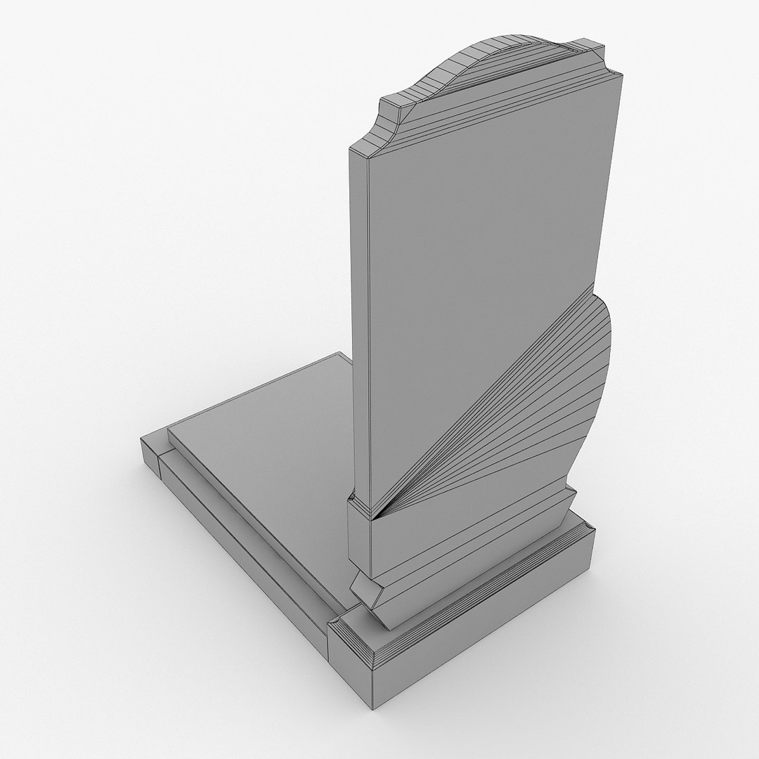 granite headstone 3d 3ds