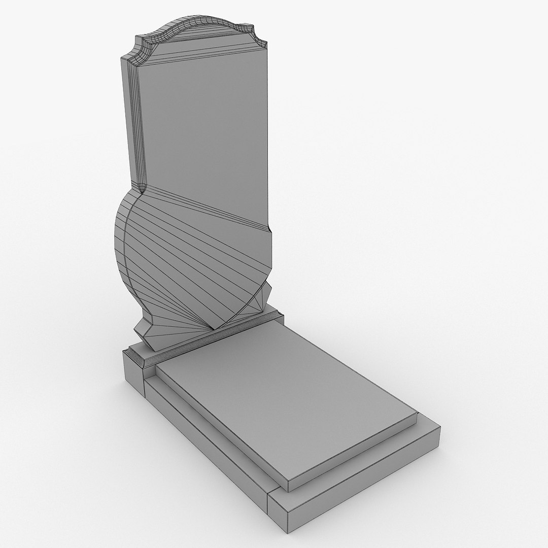 granite headstone 3d 3ds