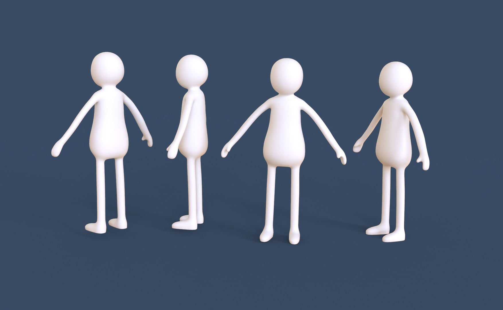 3D Stickman 04 Rigged Low Poly - TurboSquid 2319900