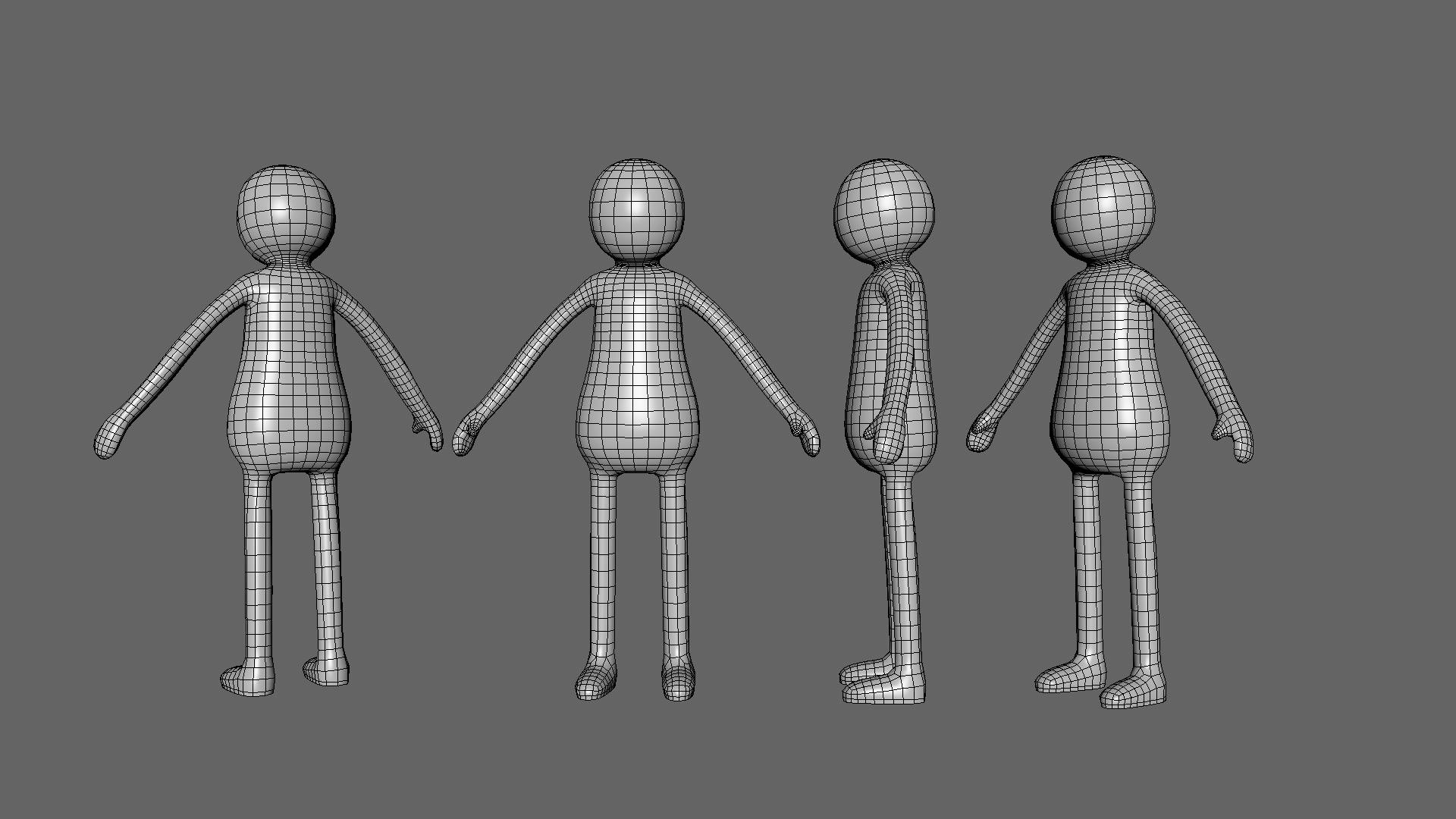 3D Stickman 04 Rigged Low Poly - TurboSquid 2319900