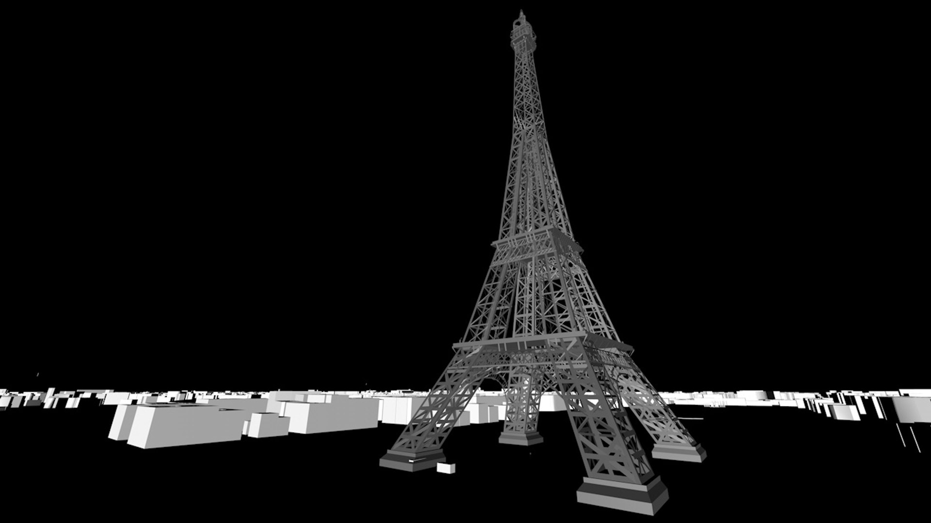 3D Downtown Paris Model - TurboSquid 1530348