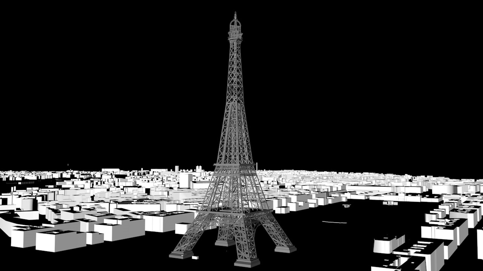 3D Downtown Paris Model - TurboSquid 1530348