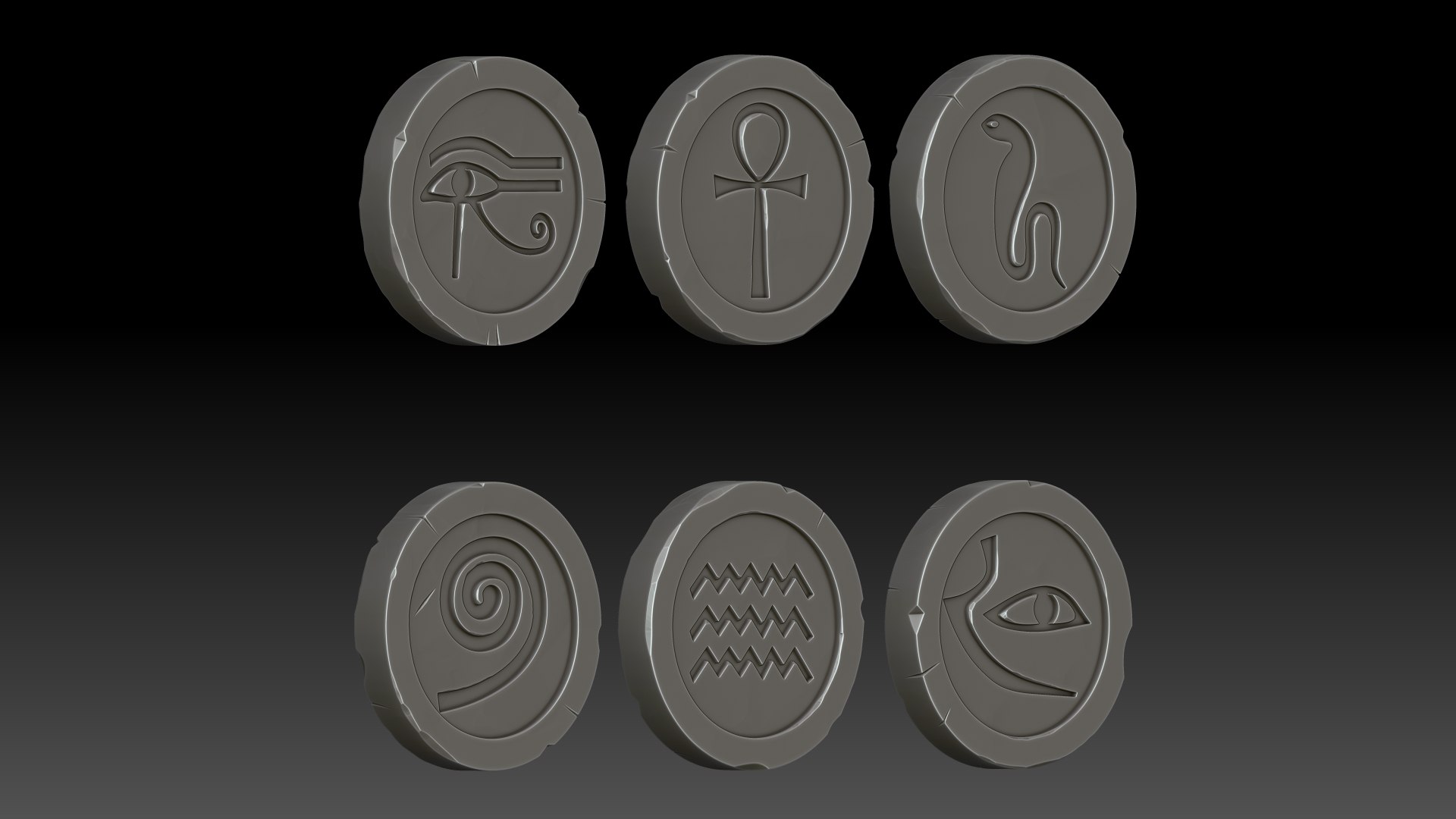 Stylized Coins Egypt 3D Model - TurboSquid 2344422