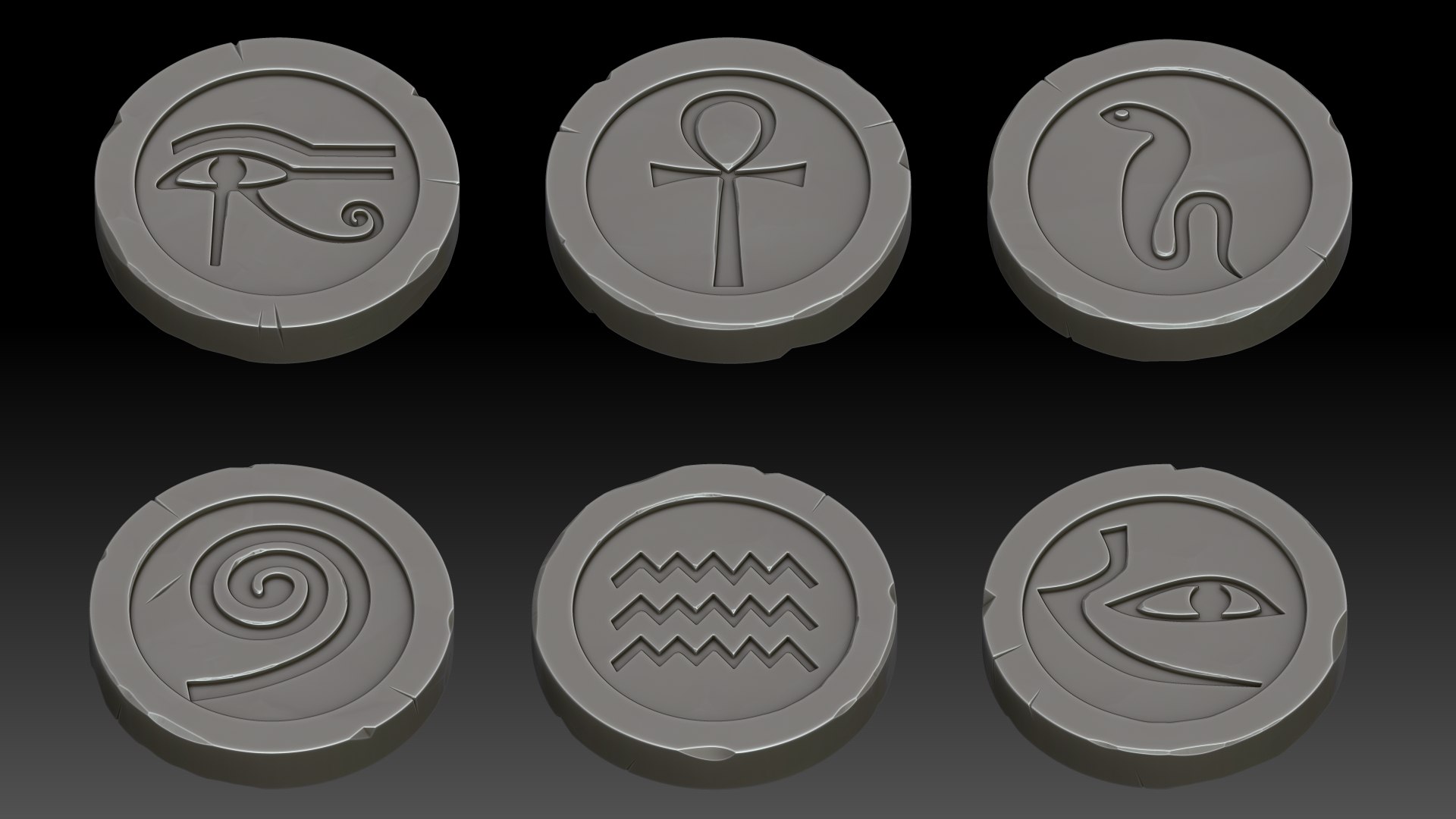 Stylized Coins Egypt 3D Model - TurboSquid 2344422