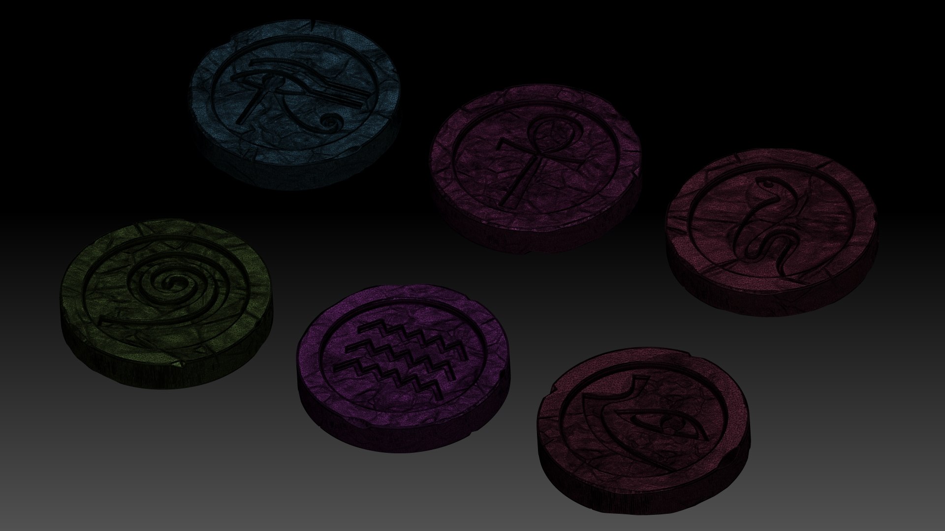 Stylized Coins Egypt 3D Model - TurboSquid 2344422