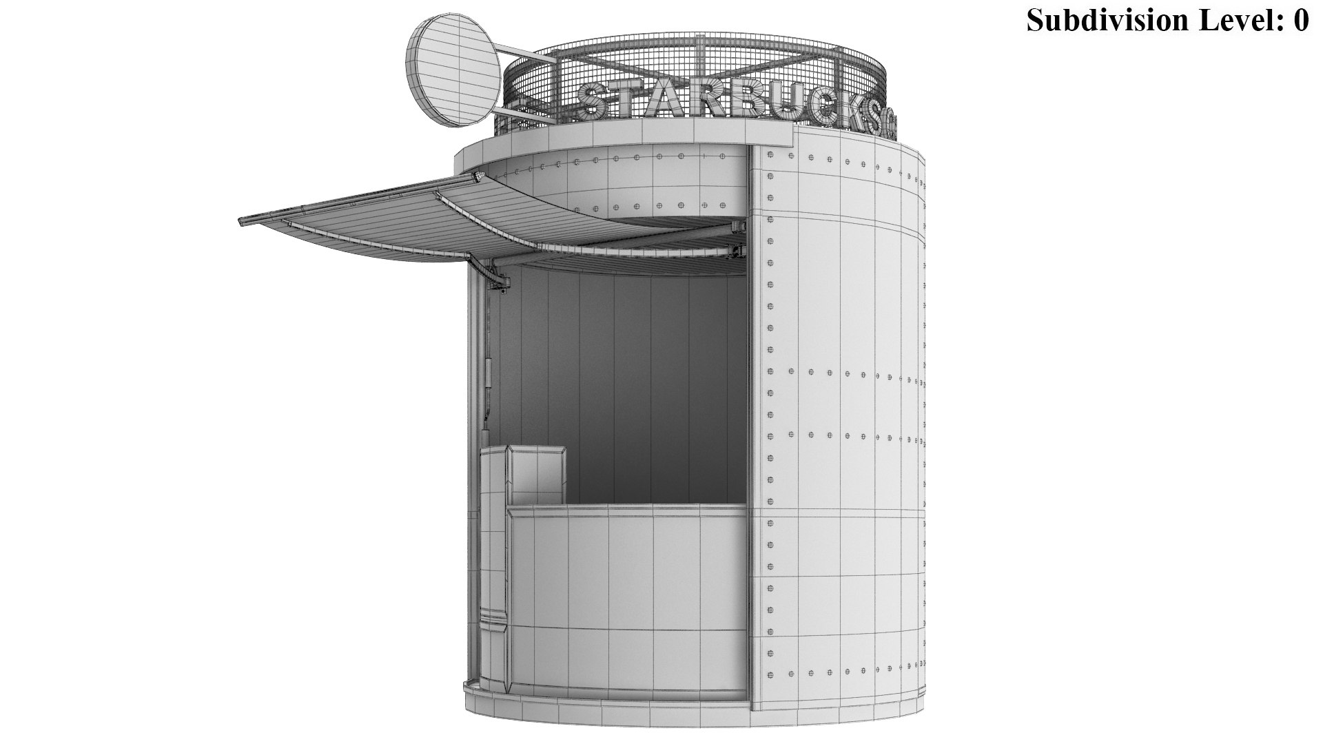 Detailed Starbucks Coffee Bar 3D Model - TurboSquid 2050493