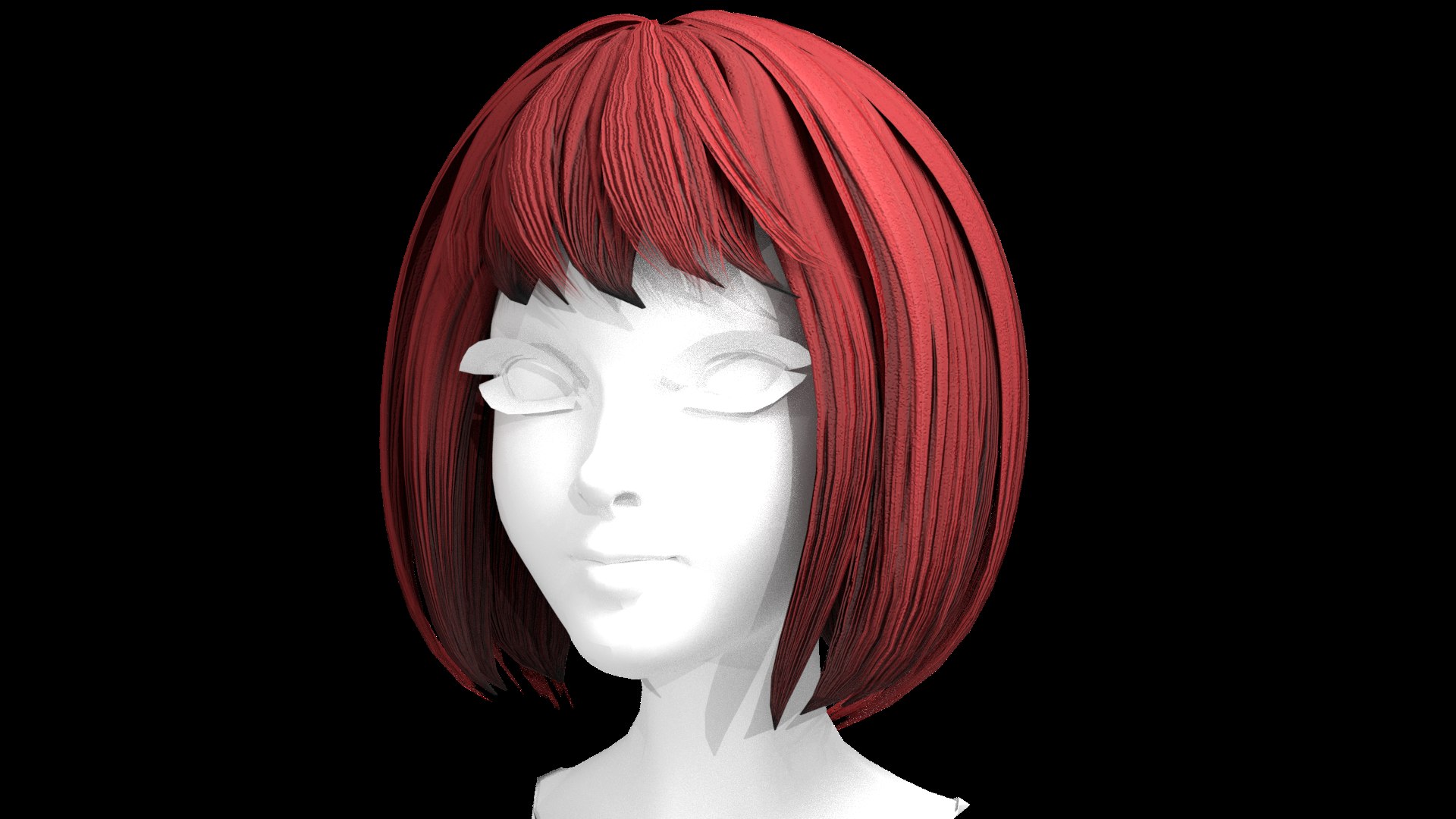 Hair Wig - Short 3D Model - TurboSquid 1438475